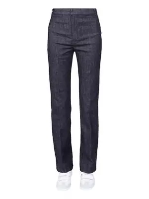 Max Mara Tailored Belt-loop Slacks With Multiple Pockets - Black