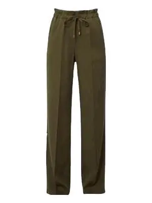 Liu Jo Liu Jo Tie-Waist Wide-Leg Pants Light Olive