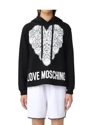 Moschino Lace Heart Hoodie - Black