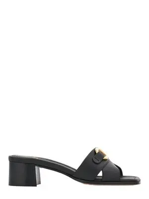 FERRAGAMO Open-toe High-heeled Sandals With Logo Detail - Black