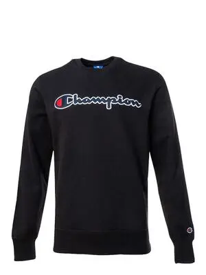 Champion Round Neck Logo Sweater - Black