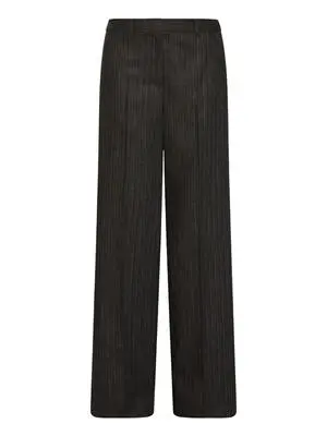 Marella Straight-fit Pure Wool Trousers - Brown
