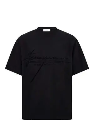 FERRAGAMO Logo-print T-shirt - Black