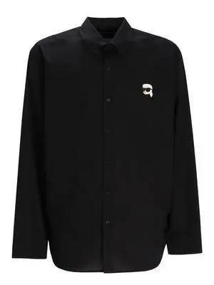 Karl Lagerfeld Logo-detail Shirt - Black
