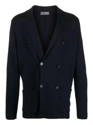 DRUMOHR Double-breasted Merino Wool Cardigan - Black