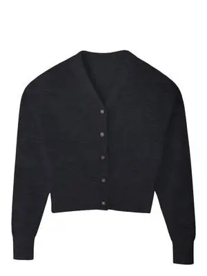 Jacquemus Logo Embroidered V-neck Cardigan - Black