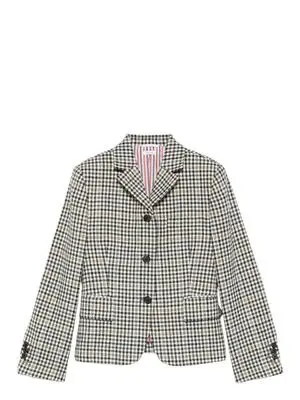 Thom Browne Gunclub Check Jacket - Gray