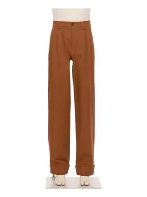 Valentino Garavani Pleated Wide-leg Pants - Brown