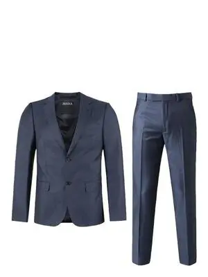 Zegna Single-breasted Two-piece Suit - Blue