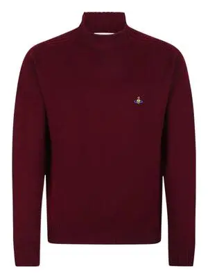 VIVIENNE WESTWOOD Orb Embroidered Fisherman Jumper - Brown