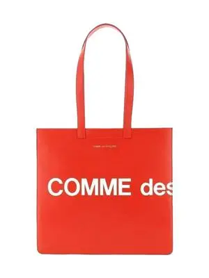 Comme Des Garçons Logo Tote Bag - Red