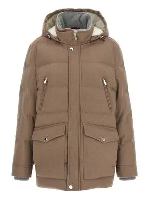 Brunello Cucinelli Zip-up Hooded Jacket - Brown