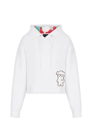 Emporio Armani Logo Print Hoodie - White