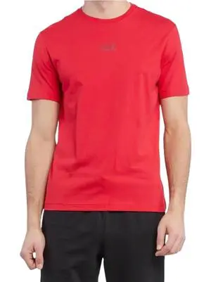 EA7 T-shirt With Round Neck And Short Sleeves - Red