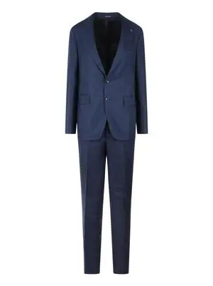 Tagliatore Long Sleeve Suit Blue