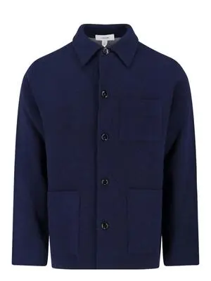 LARDINI Mesh Construction Long-sleeved Jacket - Blue