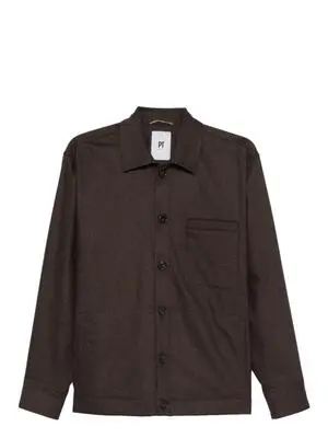 PT TORINO Casual Jacket With Wide Collar - Black