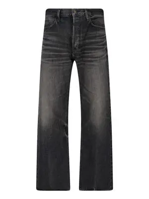 Fear Of God Straight-leg Distressed Jeans - Black