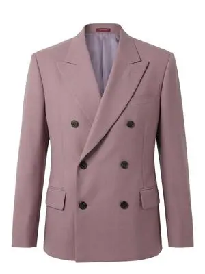 Gucci Double-breasted Tecno Wool Jacket - Gray