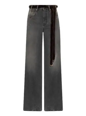 DARKPARK DARKPARK Wide-Leg Belted Jeans Black