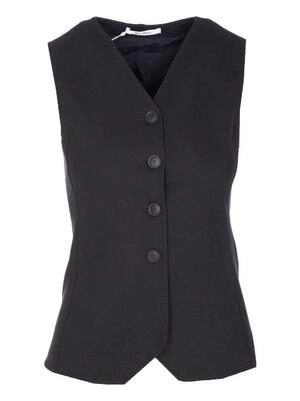 Max Mara Max Mara V-Neck Button-Up Gilet Black