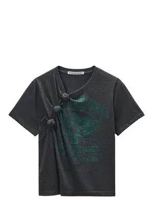 Alexander Wang Knotted Graphic Print T-shirt - Black