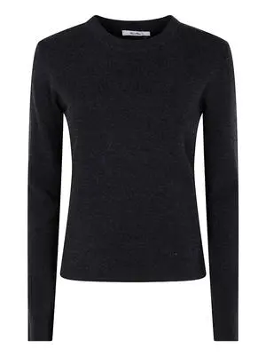 Max Mara Long-sleeve Crew Neck Sweater - Black