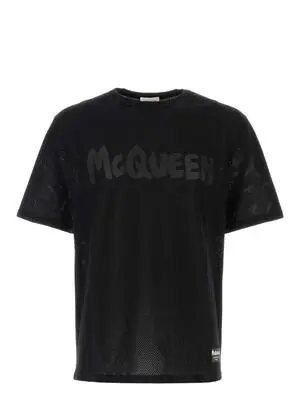 Alexander McQueen Logo Printed Crewneck T-shirt - Black