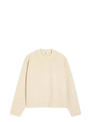 Ami Embroidered Sweatshirt - Nude