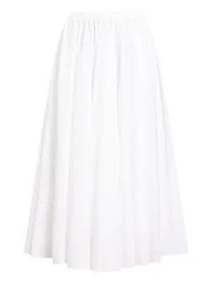PATOU Gathered Midi Skirt - White
