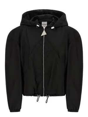 Attico Long Sleeve Zip-up Jacket - Black