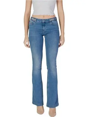 Liu Jo Belted Denim Trousers - Blue