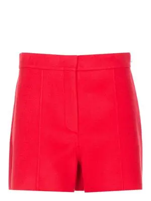 Sportmax Buono Pleated Tailored Shorts - Red