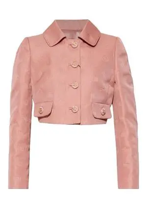 Dolce & Gabbana Cropped Jacket With Button Details - Pink