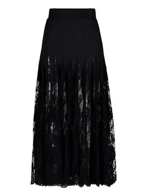 Dolce & Gabbana Lace Midi Skirt - Black