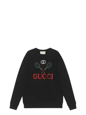GUCCI Gucci Oversized Tennis Embroidery Sweatshirt