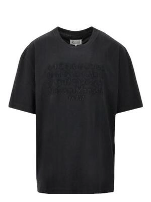 MAISON MARGIELA Numbers-motif Crewneck T-shirt - Black