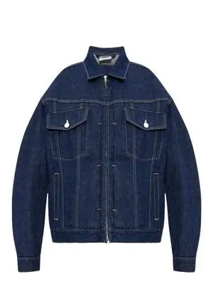 Vetements Zip-front Flap-pocket Denim Jacket - Blue