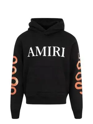 Amiri Snake-print Hoodie - Black