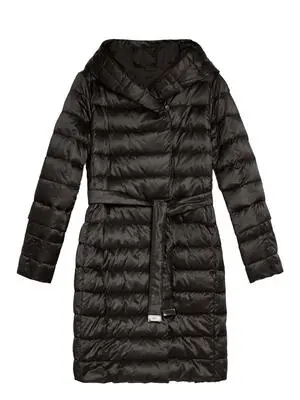 Max Mara The Cube Belted Padded Coat - Black