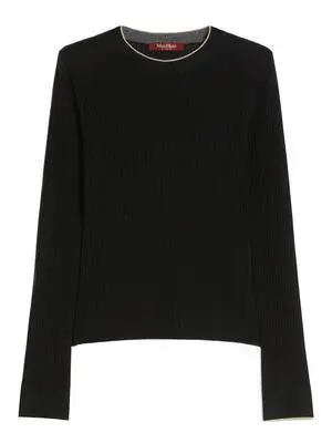 Max Mara Ribbed Pullover Sweater - Black