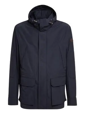Moncler Water-repellent Hooded Jacket - Midnight Blue