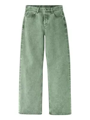 Jacquemus Straight-leg Jeans With Embroidered Logo - Green