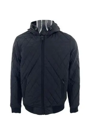 Karl Lagerfeld Quilted Hooded Jacket - Black