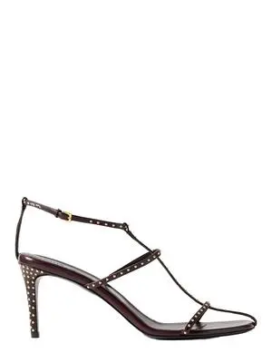 Khaite Studded High-heeled Sandals - Wine Red
