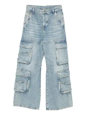 DIESEL® D-sire Straight Leg Cargo Jeans - Blue