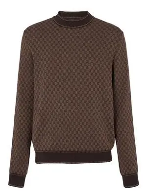 Balmain Long-sleeved Mohair Sweater - Brown