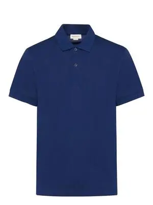 Alexander McQueen Classic Band-detailed Polo Shirt - Blue