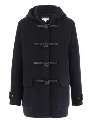 Bottega Veneta Hooded Duffle Coat - Navy Blue