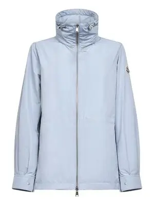 Moncler Zip-up Hooded Short Jacket - Blue